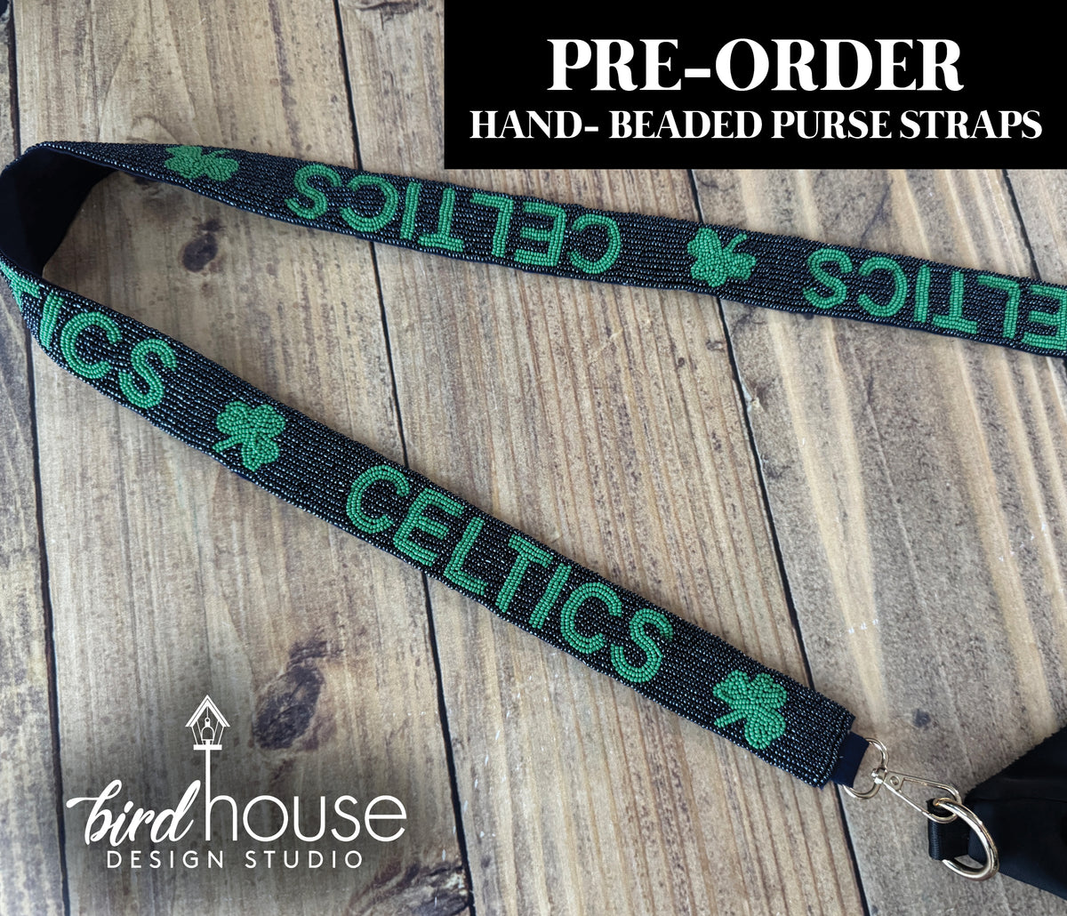 Celtics Hand Beaded Purse Strap – Birdhouse Design Studio, LLC