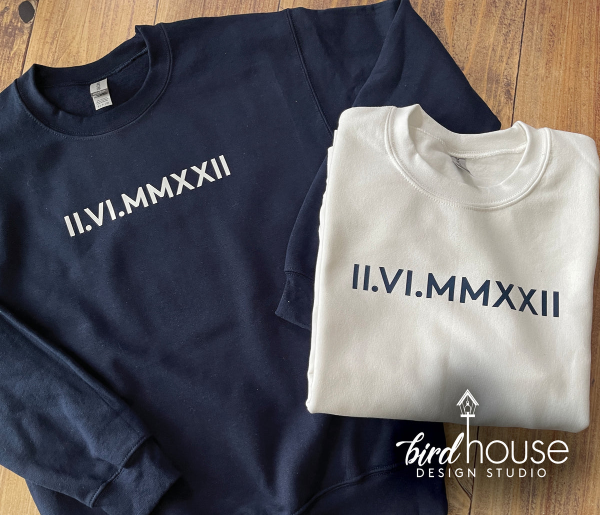 Roman numerals Shirt, Anniversary Sweatshirt – Birdhouse Design Studio, LLC
